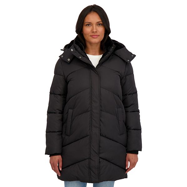 Women's Sebby Collection Cozy Lined Puffer Coat