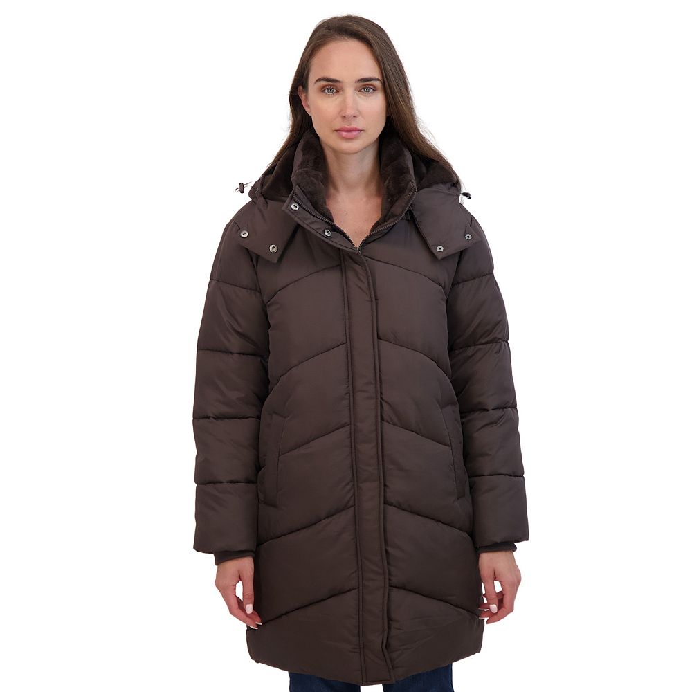 Women's Sebby Collection Cozy Lined Puffer Coat