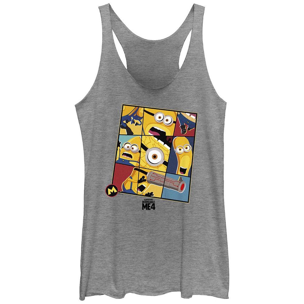Juniors' Despicable Me 4 Minions Closeups Racerback Tank Top