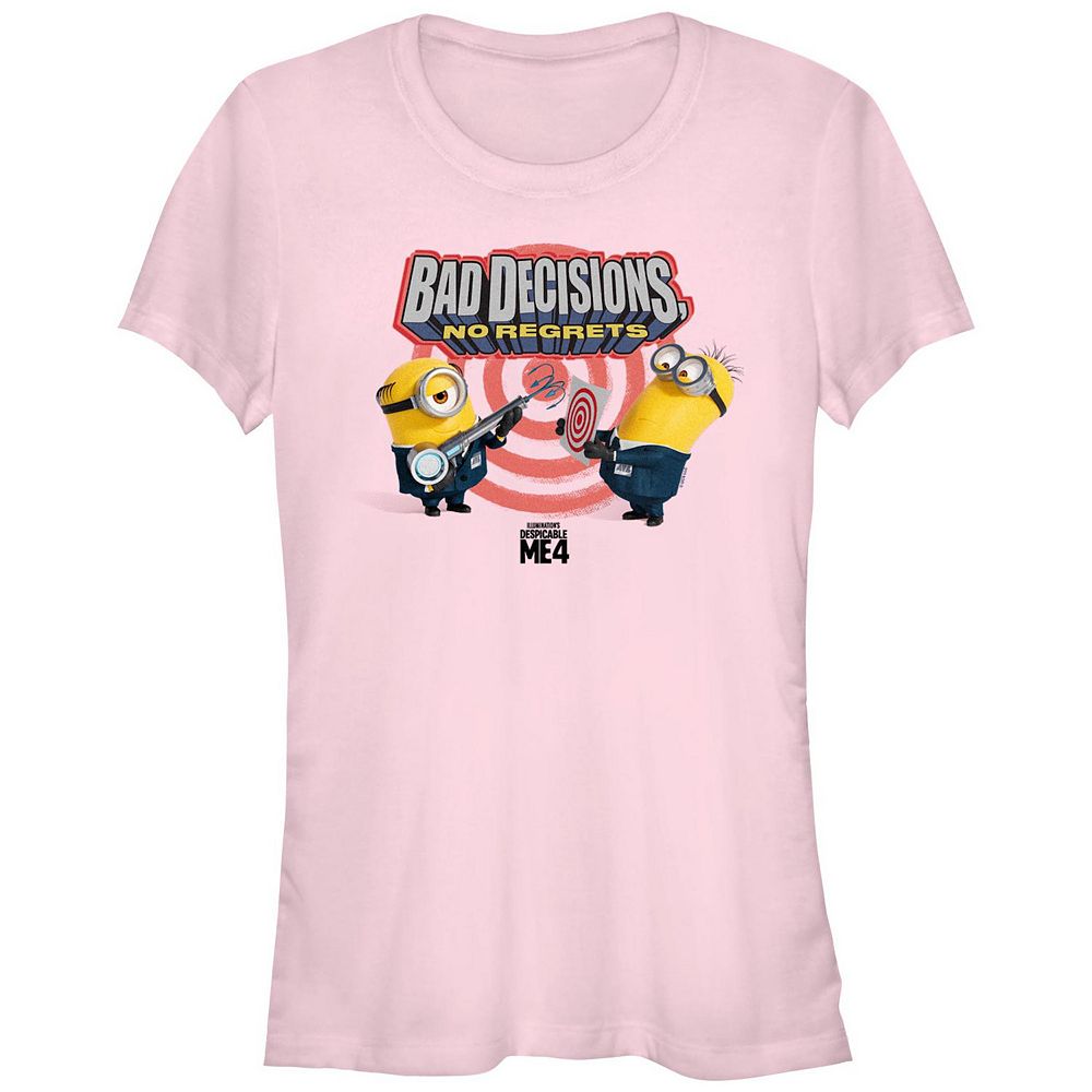 Juniors' Despicable Me 4 Minions Bad Decisions No Regrets Graphic Tee