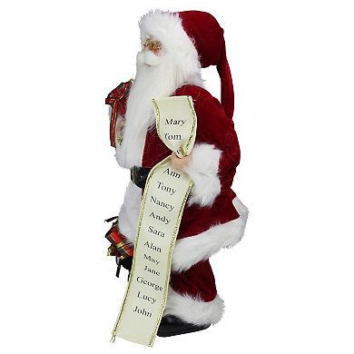 Northlight 16" Red Traditional Standing Santa Claus Christmas Figure ...