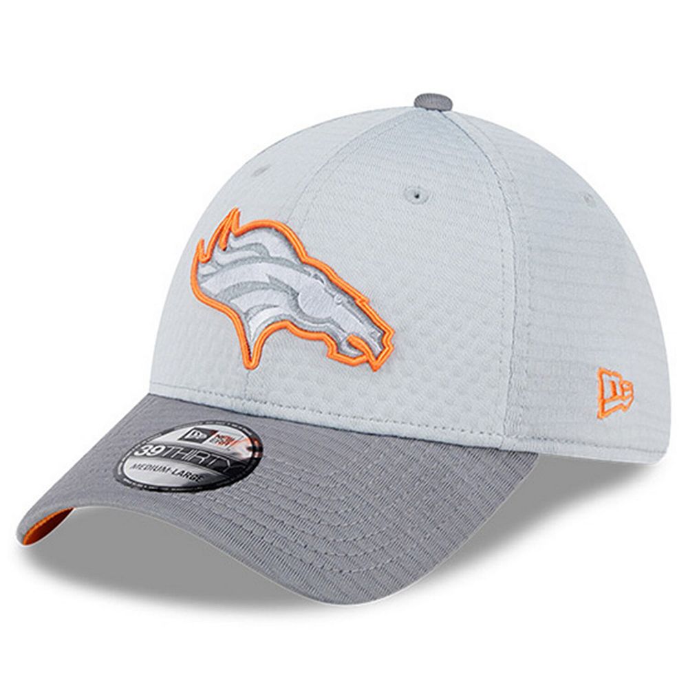Men's New Era Gray Denver Broncos 2024 NFL Training Camp 39THIRTY Flex Hat