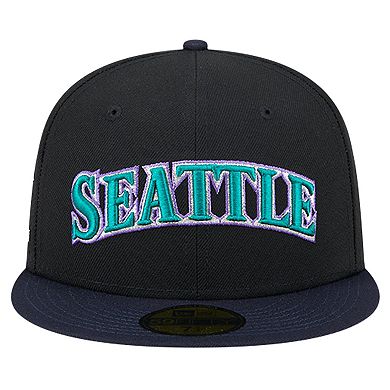 Men's New Era Black Seattle Mariners Retro Spring Training 59FIFTY ...