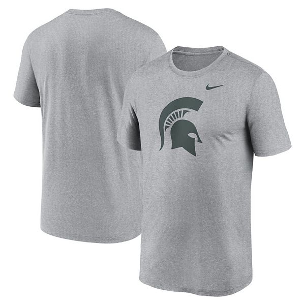 Men's Nike Heather Gray Michigan State Spartans Primetime Legend Logo T ...