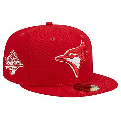 Men's New Era Red Toronto Blue Jays Logo 59FIFTY Fitted Hat