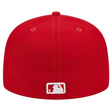 Men's New Era Red Detroit Tigers Logo 59FIFTY Fitted Hat