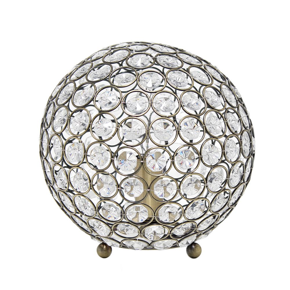 Lalia Home 8" Elipse Medium Contemporary Orb Table Lamp