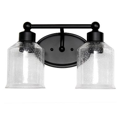 Lalia Home Studio Loft Modern 2-Light Seeded Glass Vanity Wall-Mounted ...