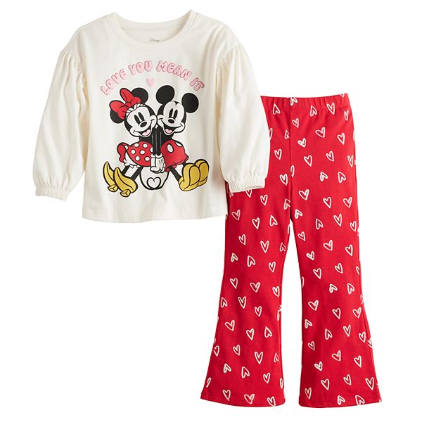 Disney's Mickey & Minnie Mouse Baby & Toddler Girls Puff Sleeve Top ...