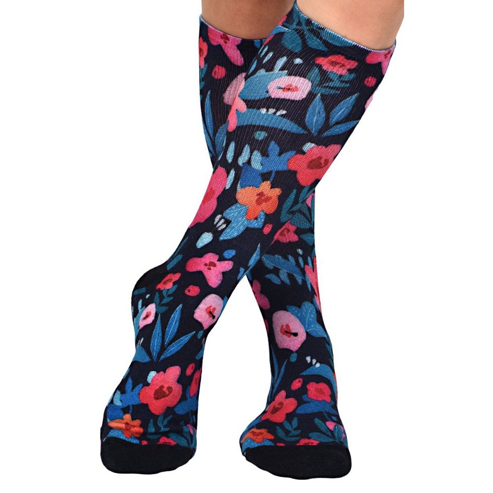 Flower Patch Pattern Coolmax Socks, Nature Collection For Men Knee High ...
