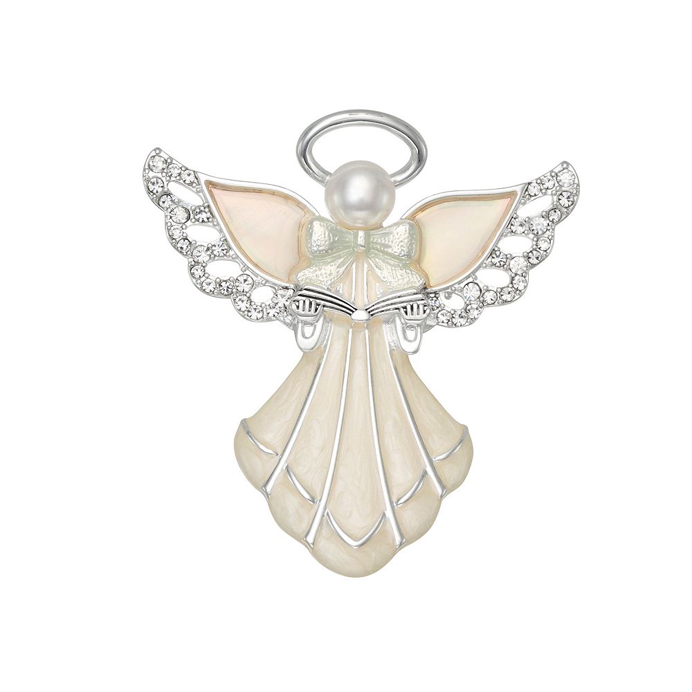 Napier Silver Tone Holiday Angel Pin