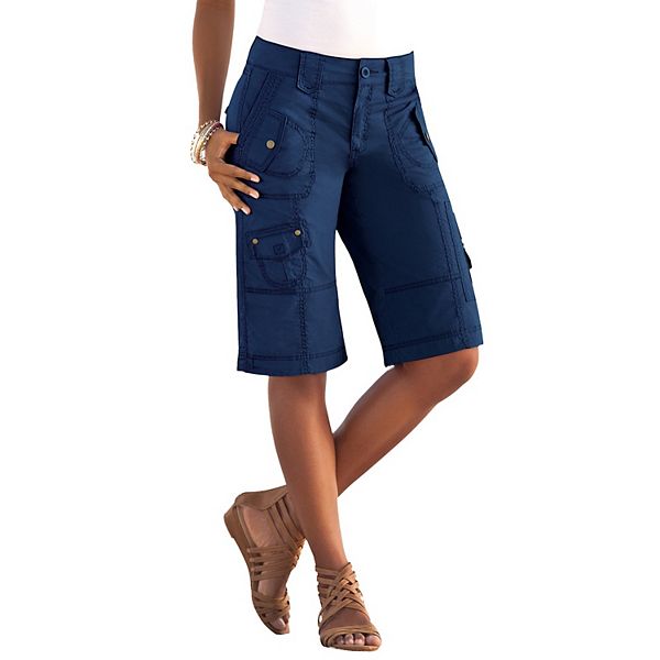 Roamans Womens Plus Size Cargo Shorts