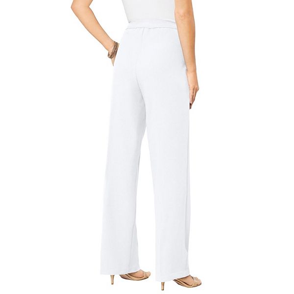 Roaman's Women's Plus Size Wide-leg Bend Over Pant