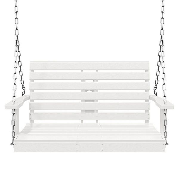 Hdpe Plastic Outdoor Porch Swing for 2-Person