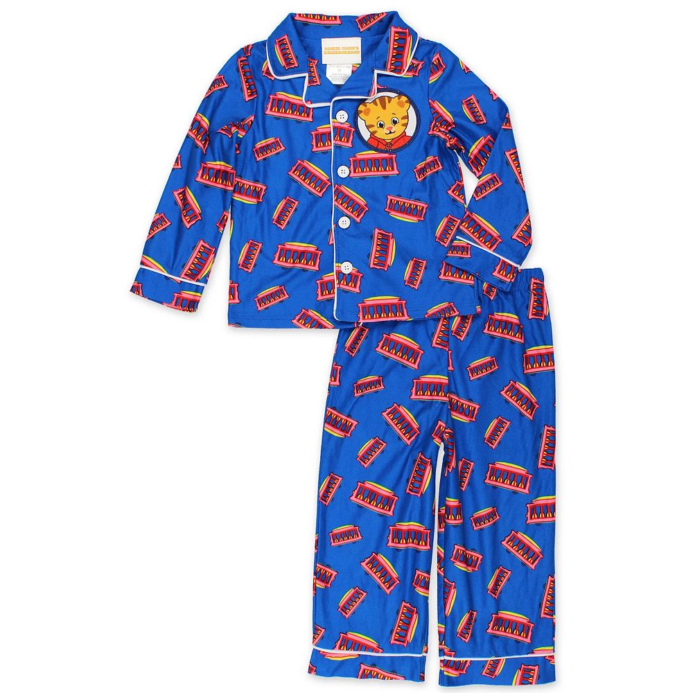 Daniel Tiger's Neighborhood Toddler Boys Flannel Coat Style Pajamas