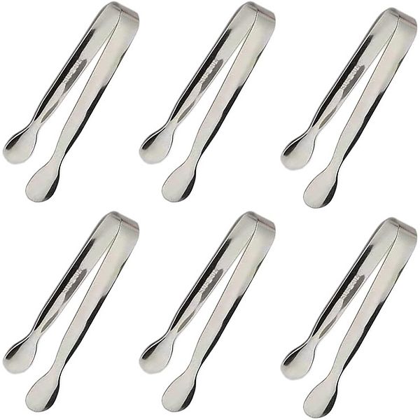6-Piece Stainless Steel Mini Tongs