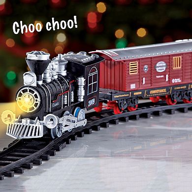 Collections Etc Lights And Sounds Classic Locomotive Toy Train Set