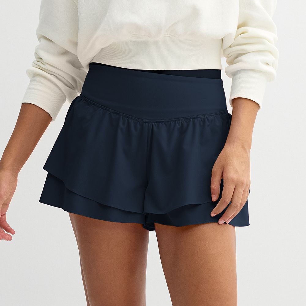 Juniors' SO® Woven Flutter Running Shorts