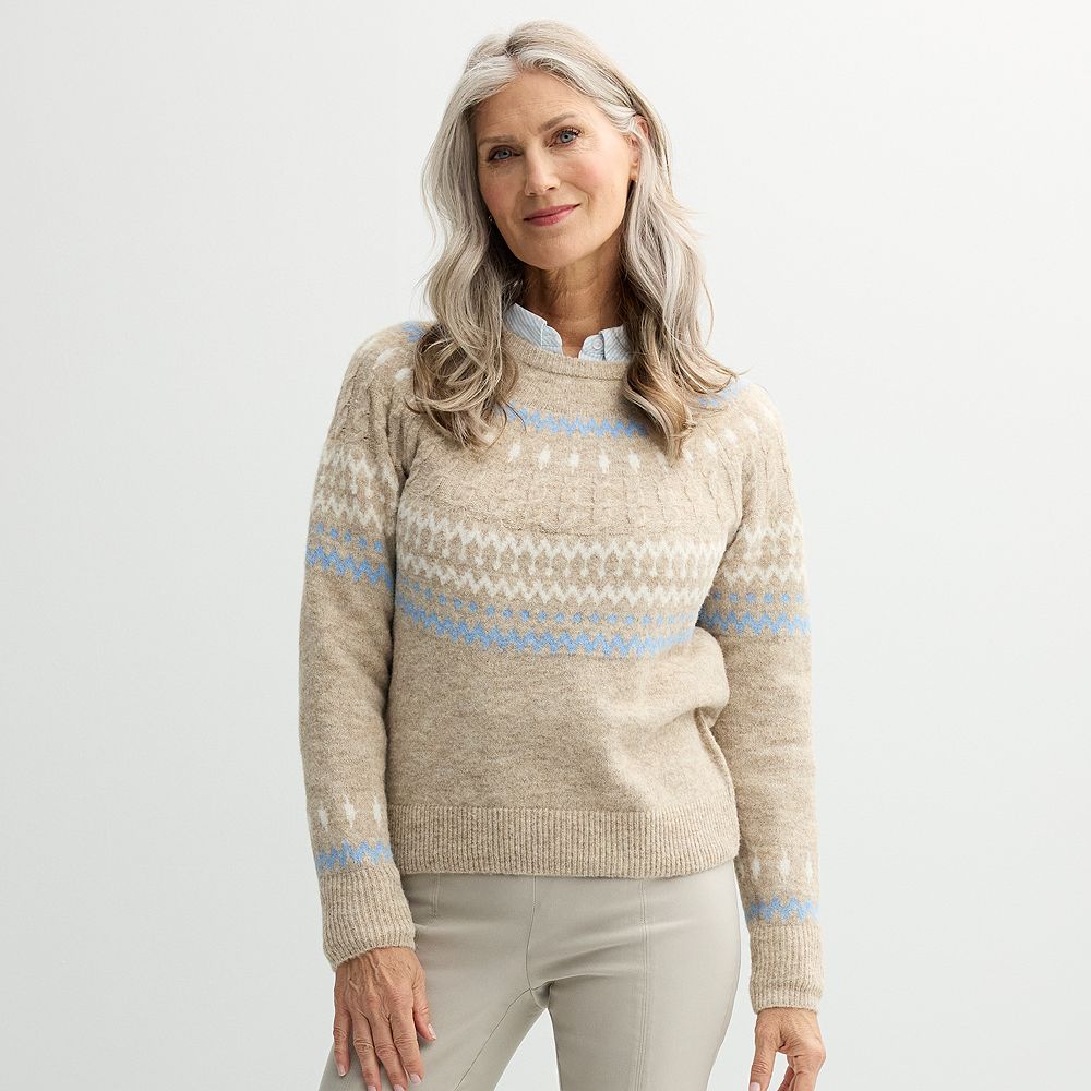 Women's Croft & Barrow® Winter Fairisle Pullover Sweater