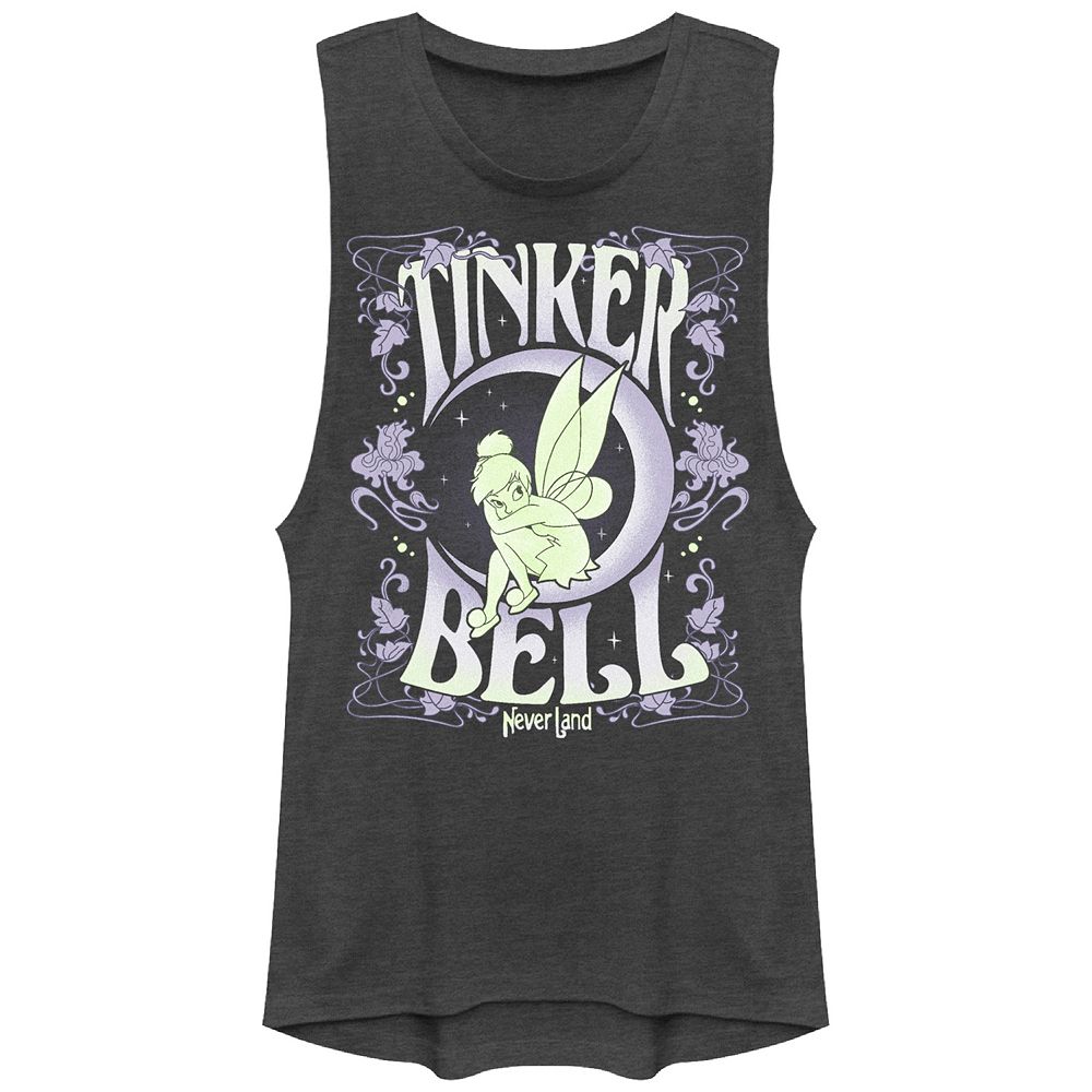 Disney's Tinker Bell Noveau Poster Juniors' Graphic Tank Top