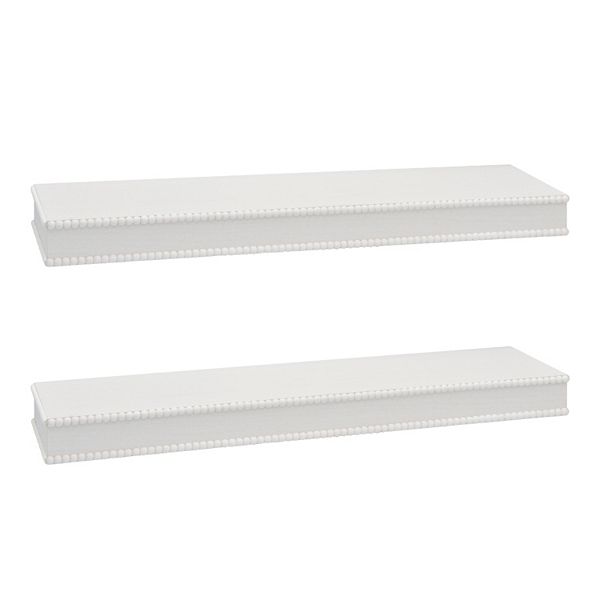 Belle Maison 24-in. Beaded Floating Shelves 2-piece Set