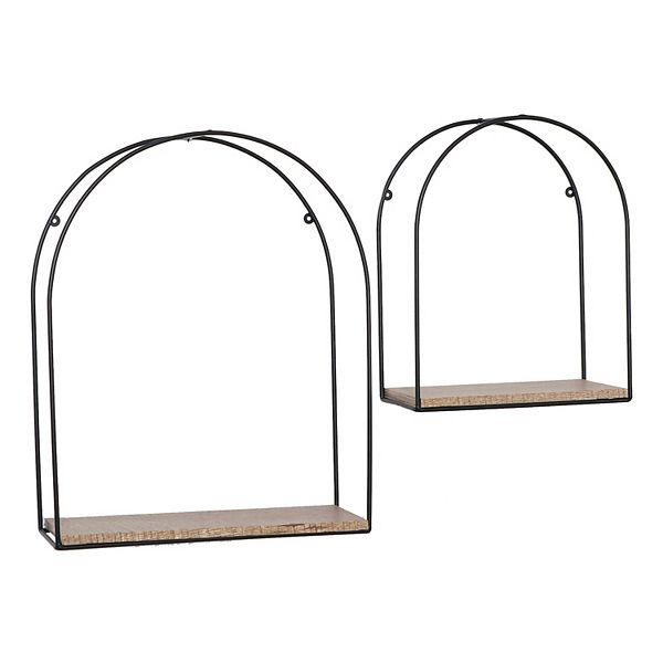 Belle Maison Arched Wire Wall Shelves 2-piece Set