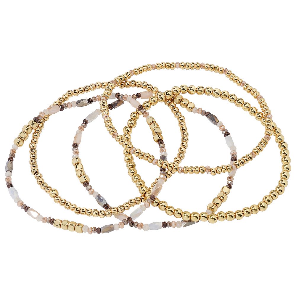 LC Lauren Conrad 5-pc. Brown Beaded Bracelet Set