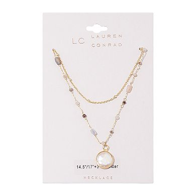 LC Lauren Conrad Double Row Pendant Necklace