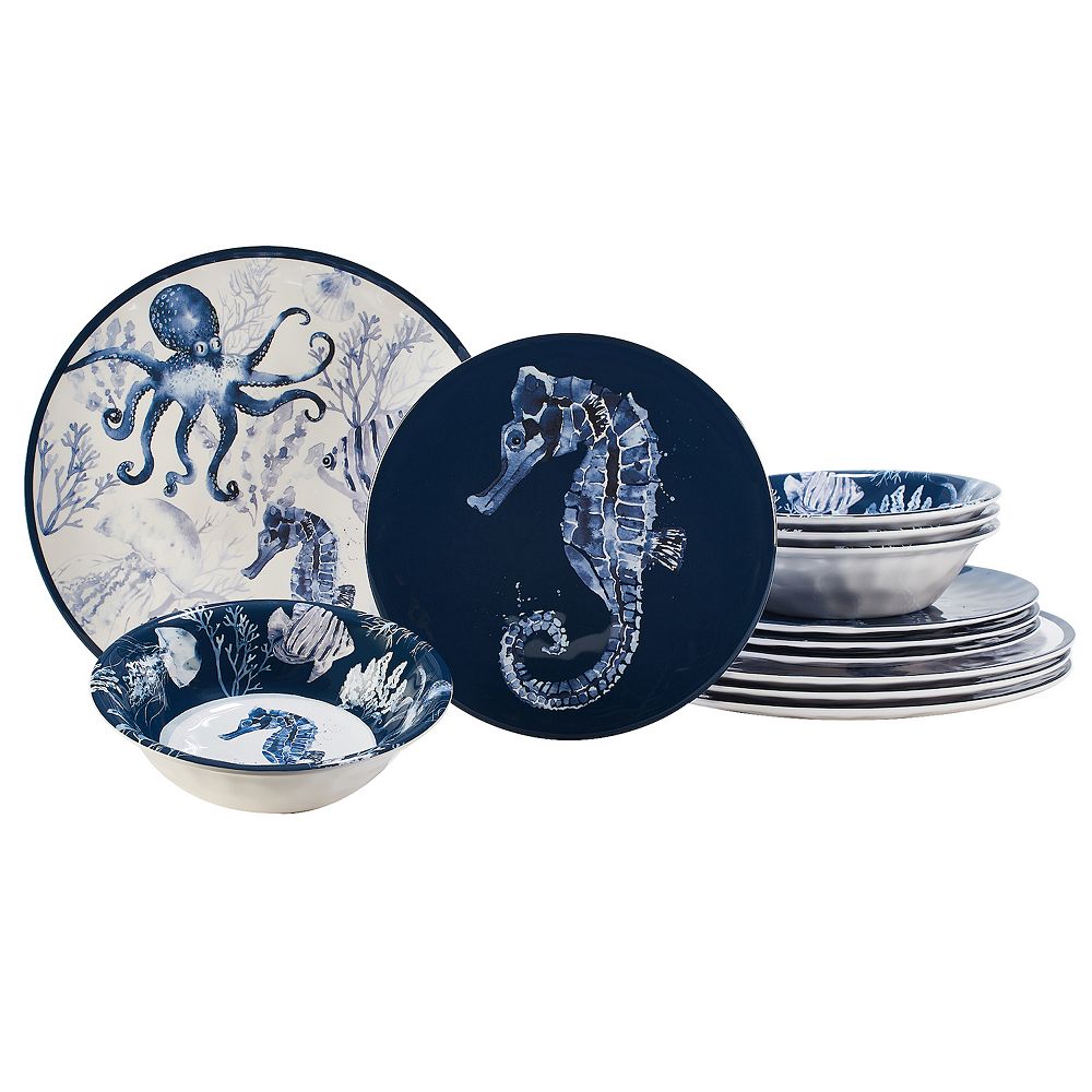 Certified International 12-Piece Sea Life Dinnerware Set