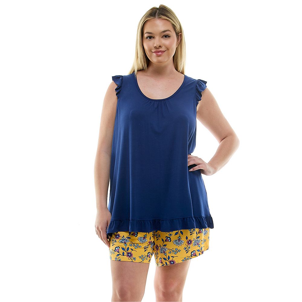 Plus Size Croft & Barrow® 2-Piece Sleeveless Sleep Top & Sleep Shorts Set