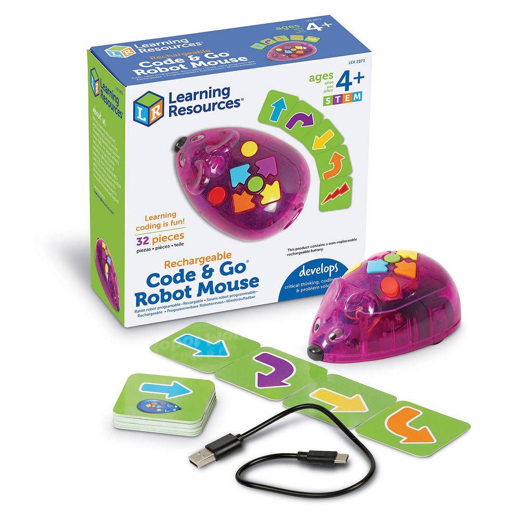 Learning Resources Rechargeable Code & Go® Robot Mouse STEM Activity Toy