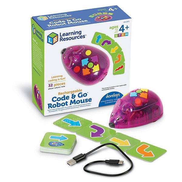 Learning Resources Rechargeable Code & Go® Robot Mouse STEM Activity Toy
