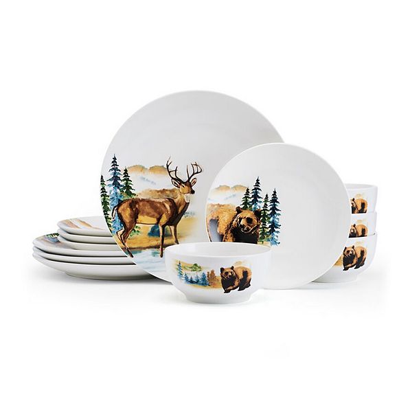 Studio Nova Woodland Animals 12 pc Dinnerware Set