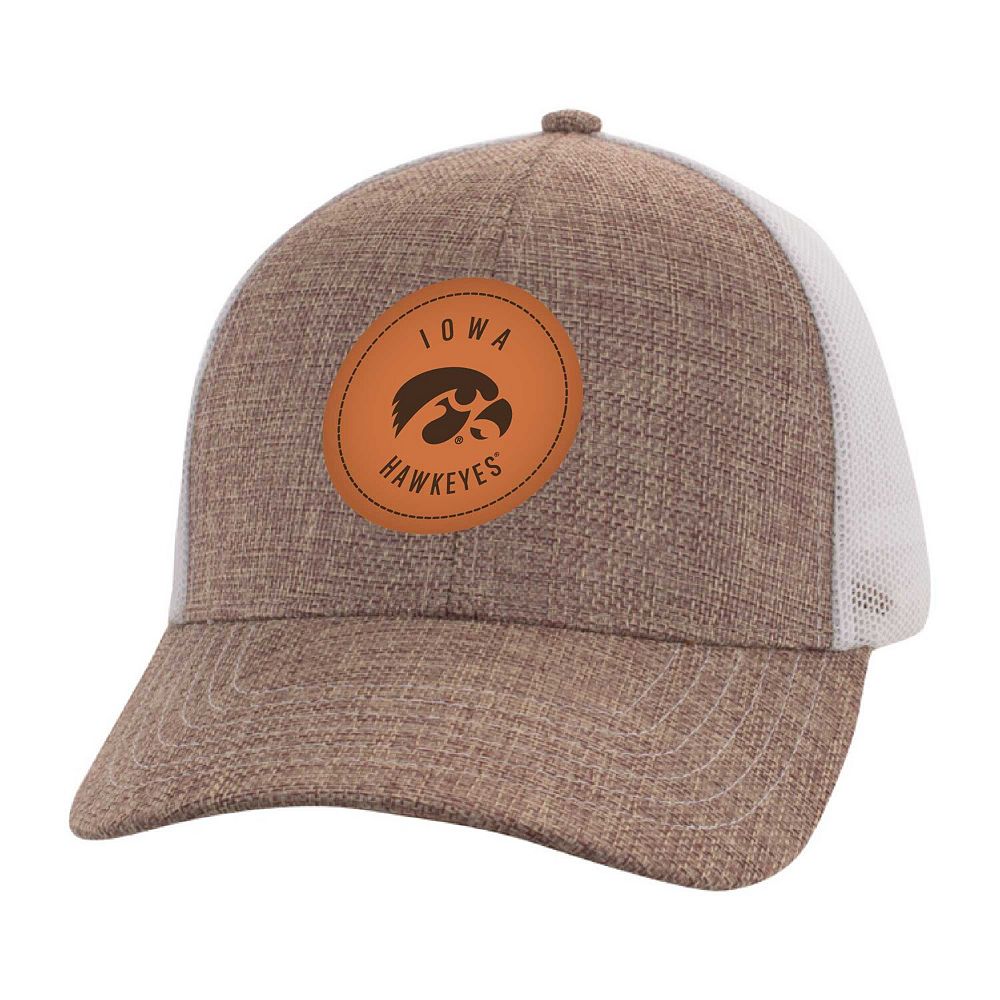 Men's Ahead Tan/White Iowa Hawkeyes Pregame Adjustable Hat
