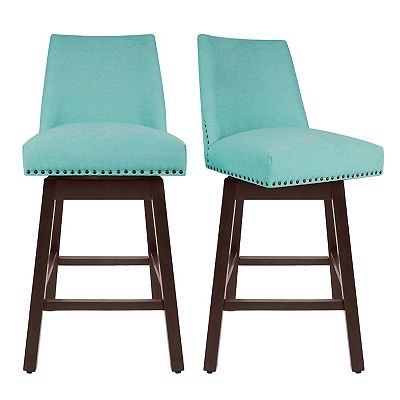 Counter Height Bar Stools Set Of 2 30 Inch 360 Swivel Upholstered Bar Stools With Backs