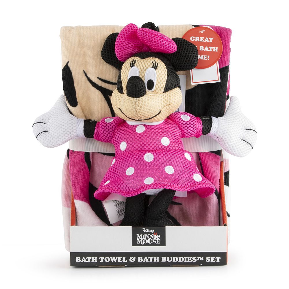 Disney's Minnie Mouse Bath Towel & Bath Buddy Set