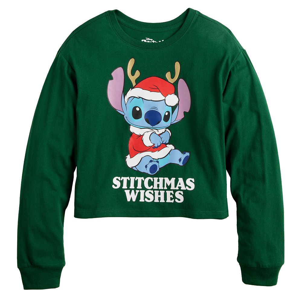 Disney's Lilo & Stitch Girls 7-16 Stitchmas Wishes Long Sleeve Graphic Tee