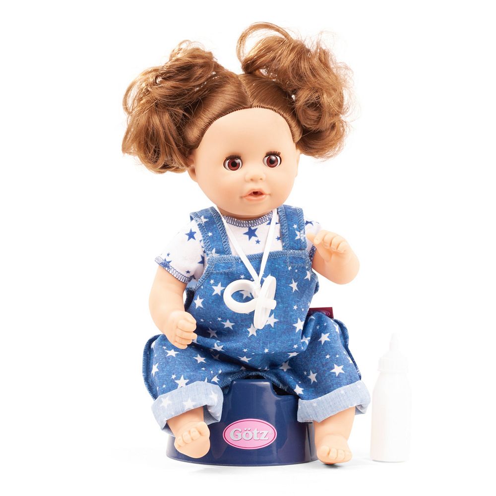 Gotz Aquini Girl Potty Baby Doll 13" Drink & Wet Waterproof Doll, Potty ...