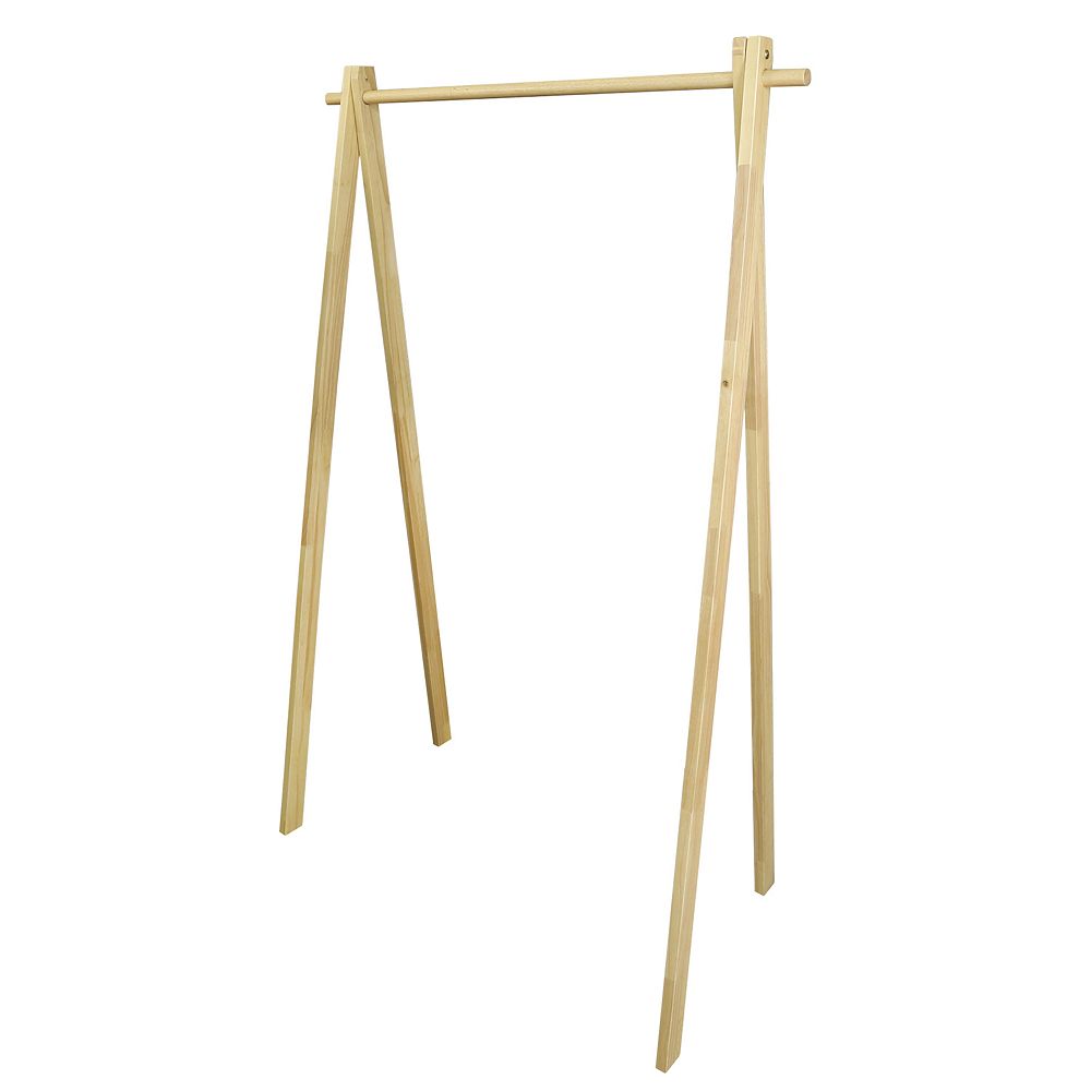 Casual Home Solid Wood Collapsible Clothing Garment Rack