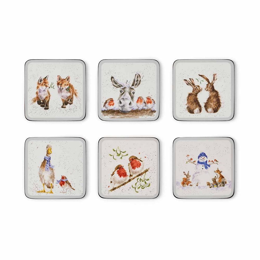 Pimpernel Wrendale Designs Snowman Coasters, Set Of 6