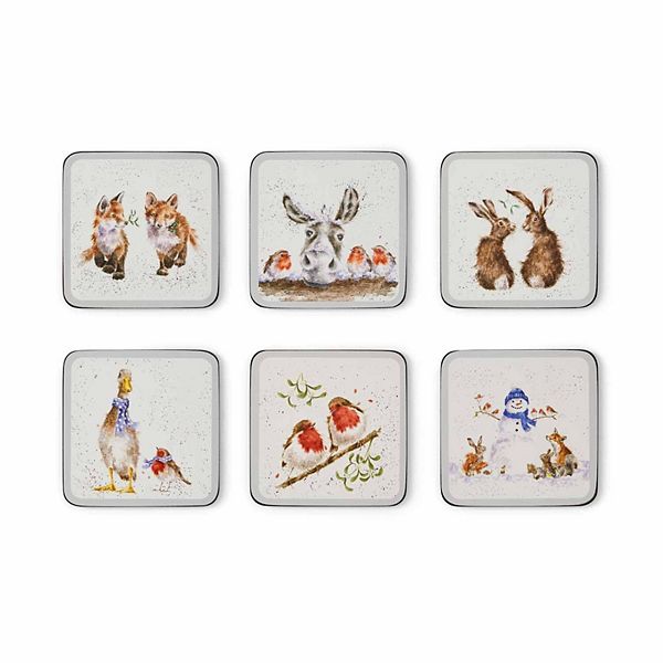 Pimpernel Wrendale Designs Snowman Coasters, Set Of 6