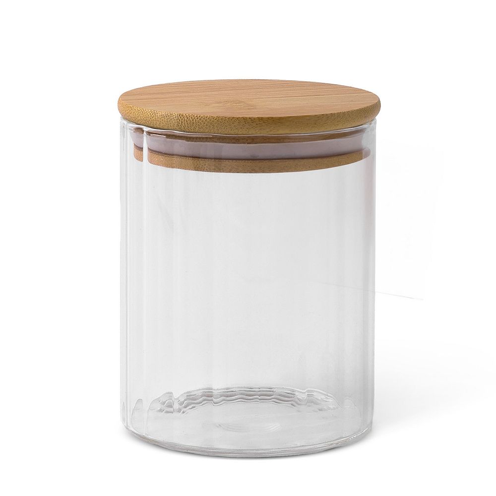 MAISON DE BASE Ribbed Jar with Bamboo Lid