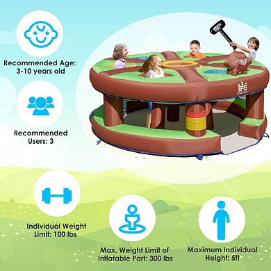 Inflatable Human Whack A Mole For Kids With 480w Blower For Yard