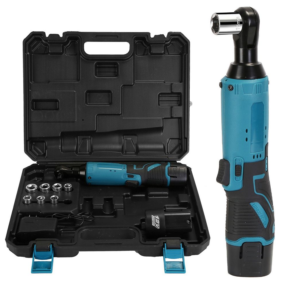 3/8' Cordless Electric Ratchet Wrench Set Right Angle Wrench With ...