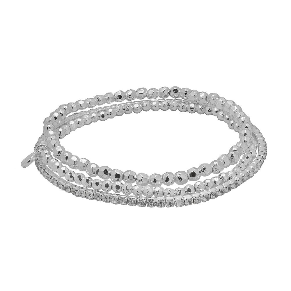 LC Lauren Conrad Metal & Stone Stretch 3-Piece Bracelet Set