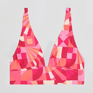 Women's Freshwater Reversible Triangle Banded Bra Swim Top