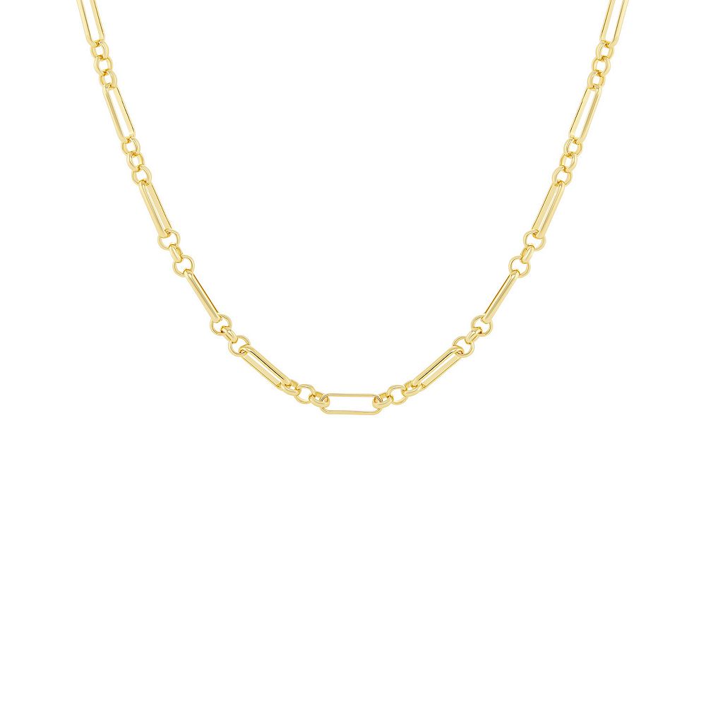 PRIMROSE 14k Gold Flash Plated Link Chain Necklace