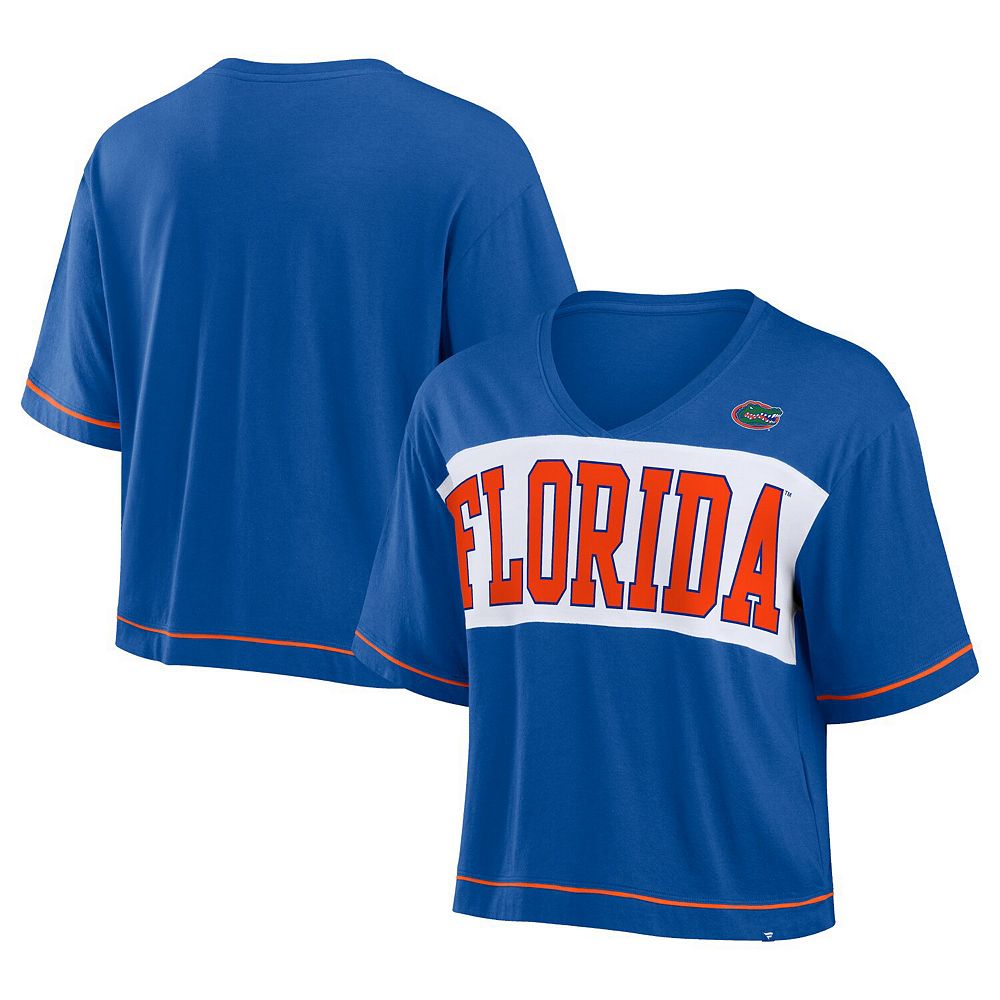 Women's Fanatics Royal Florida Gators Home Team Bold Fashion Modest V ...