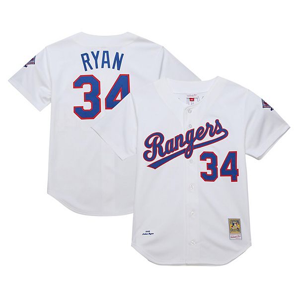 Men's Mitchell & Ness Nolan Ryan Nolan Ryan White Texas Rangers 1993 Cooperstown Collection ...