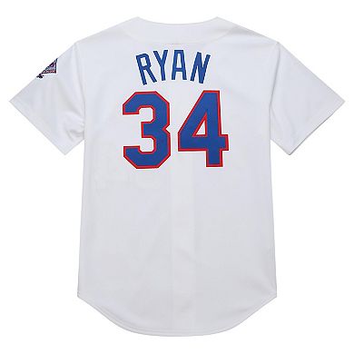 Men's Mitchell & Ness Nolan Ryan Nolan Ryan White Texas Rangers 1993 Cooperstown Collection ...